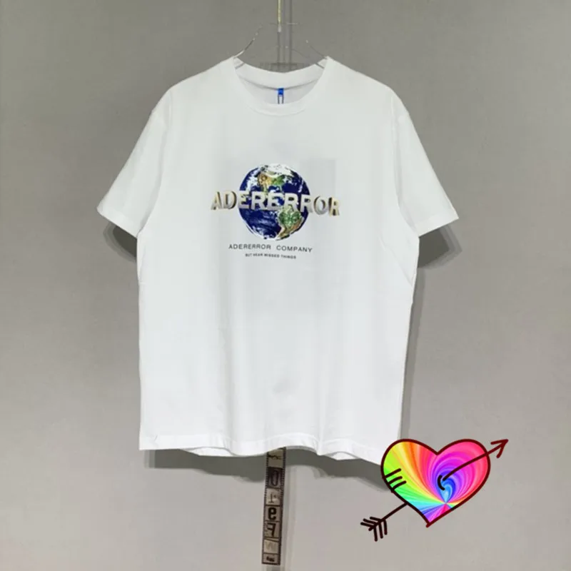 ADER ERROR Earth Logo T shirt 2021 Men Women 1:1 High Quality The Earth ...
