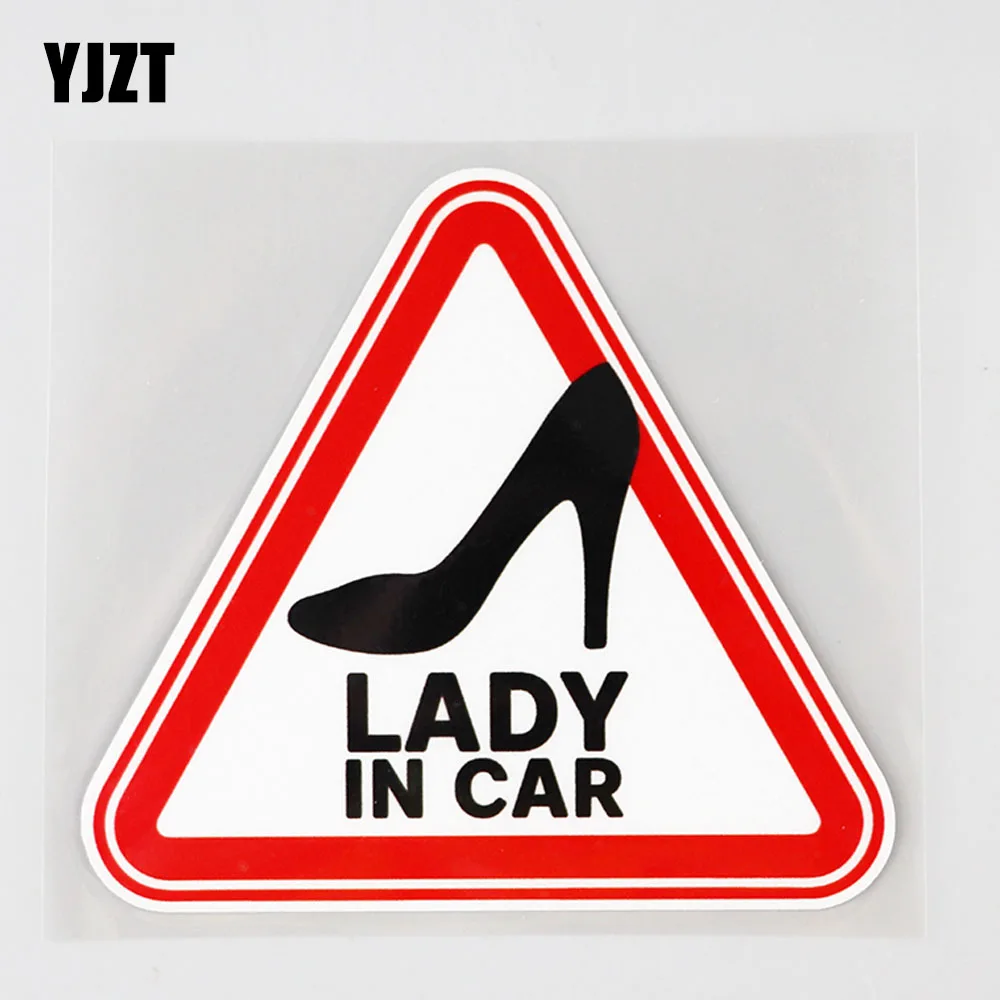 YJZT-12-7CM-11-3CM-Woman-Driver-Decal-Lady-In-Car-PVC-Car-Sticker-12C ...