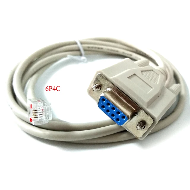 DB9 RS232 serial to RJ22 adapter cable tls2200 pc to printer cable ...