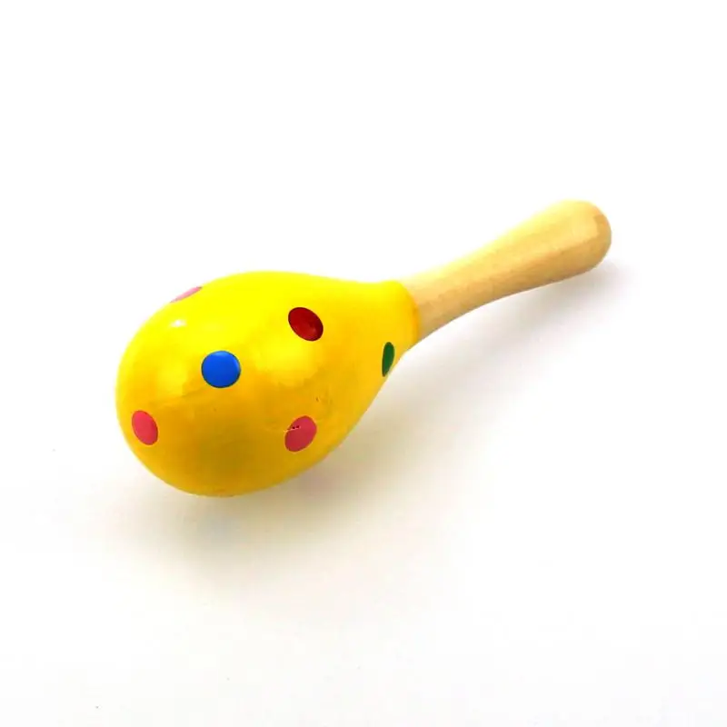 1pc Wooden Rattles Musical Instrument Baby Rattle Multicolor Sand ...