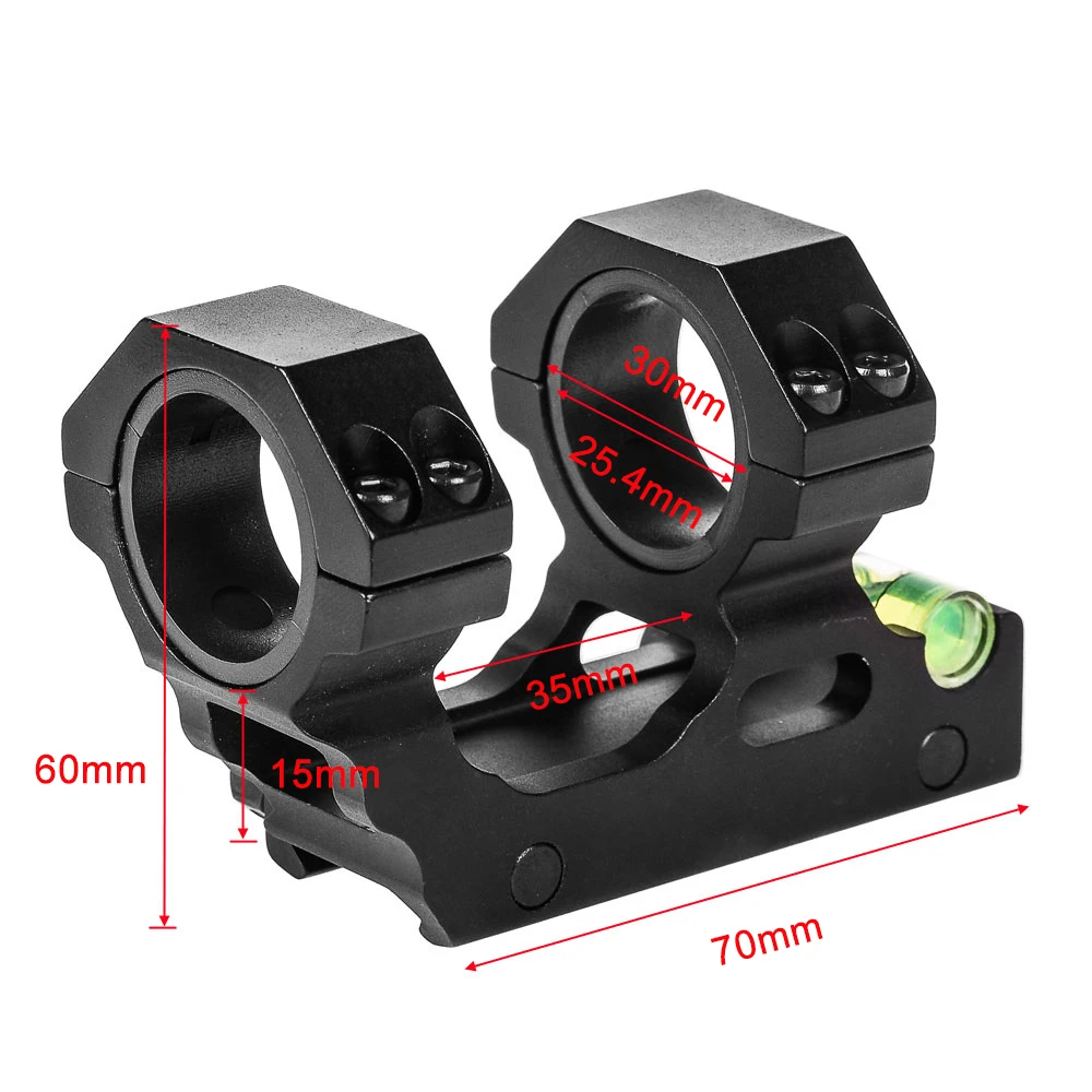 1 inch/30mm Compact Picatinny Scope Mounts One Piece Bubble Level Scope ...