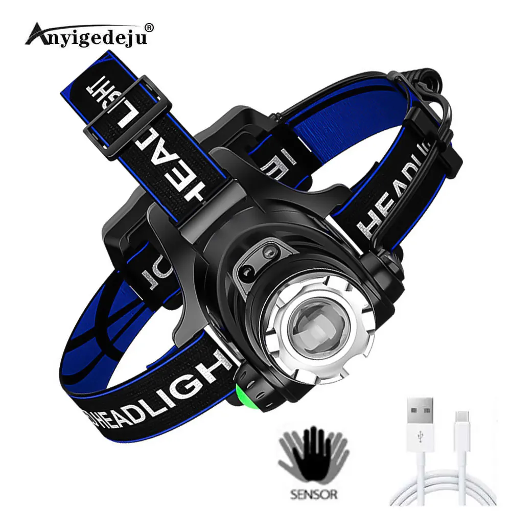 슈퍼 밝은 LED 전조 등 XML T6/L2 Zoomable 헤드 램프 손전등 토치 헤드 라이트 Lanterna 캠프에 대 한 ...