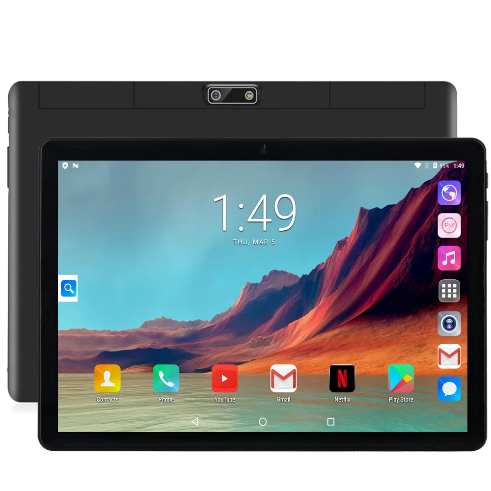 Novo 10.1 Polegada tablet pc quad core android 9.0 google play 3g ...