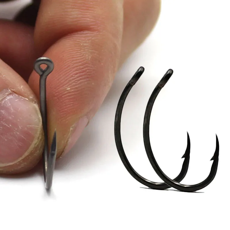 30PCS High Carbon Steel Carp Hooks Coating Carp Fishing Hook Wide Gape ...