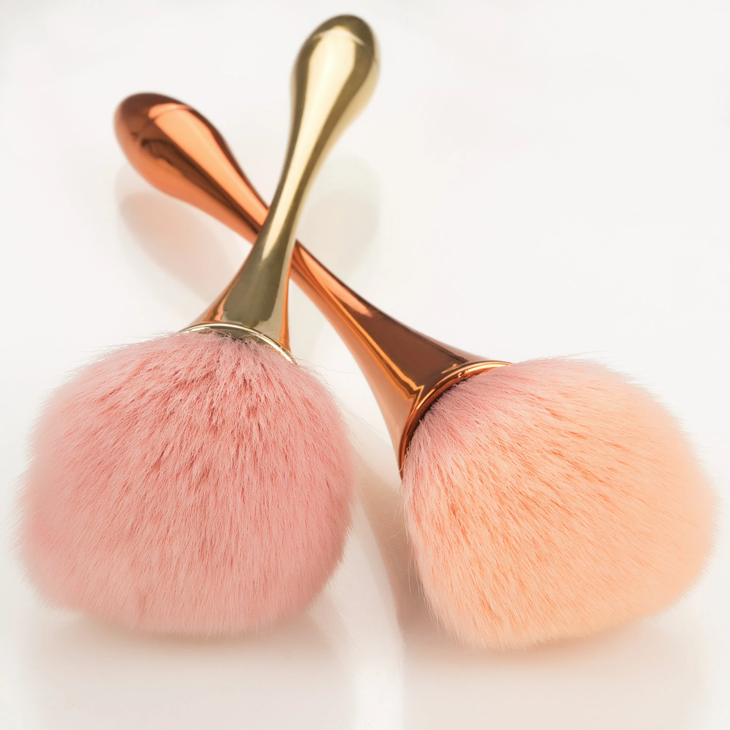 Rose Gold Powder Blush Brush Professional Make Up Brush Large Cosmetic ...