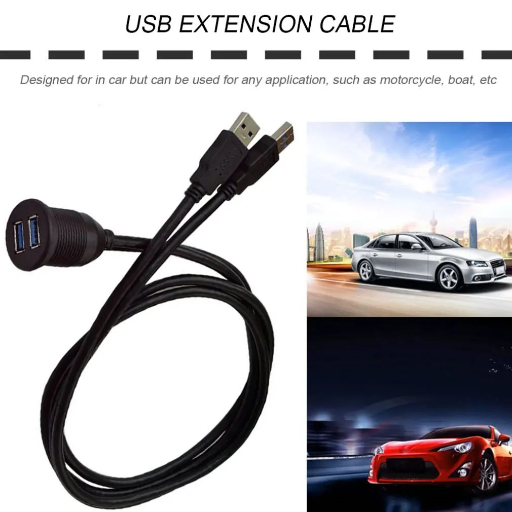 Autó Műszerfal Öblítése Usb Dokkoló Adapter Panel 3 Port Hím És Női ...