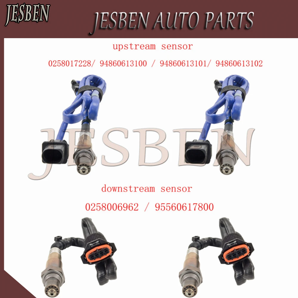 4PCS 0258006962 0258017228 Lambda probe Oxygen O2 Sensor fit For PORSCHE CAYENNE GTS S 4.8 9PA ...