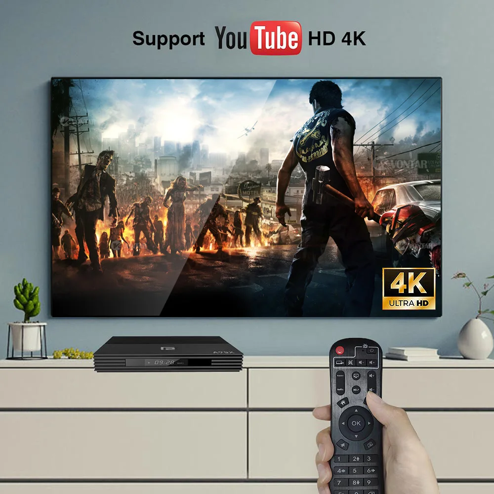 Android 9,0 Smart tv Box A95X F2 4 Гб 64 Гб Amlogic S905X2 поддержка 4K ...