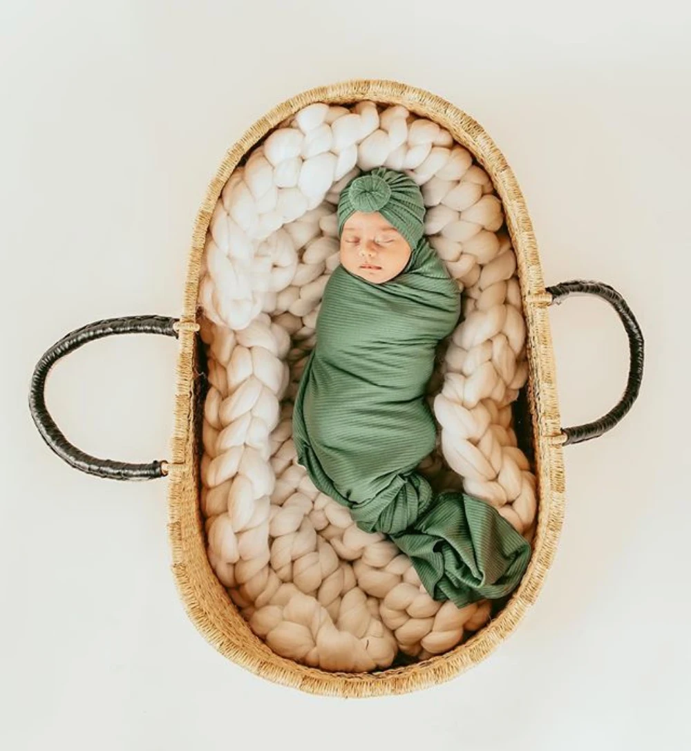 Pudcoco Newborn Baby Boy Girl Clothes Solid Color Soft Swaddle Muslin ...