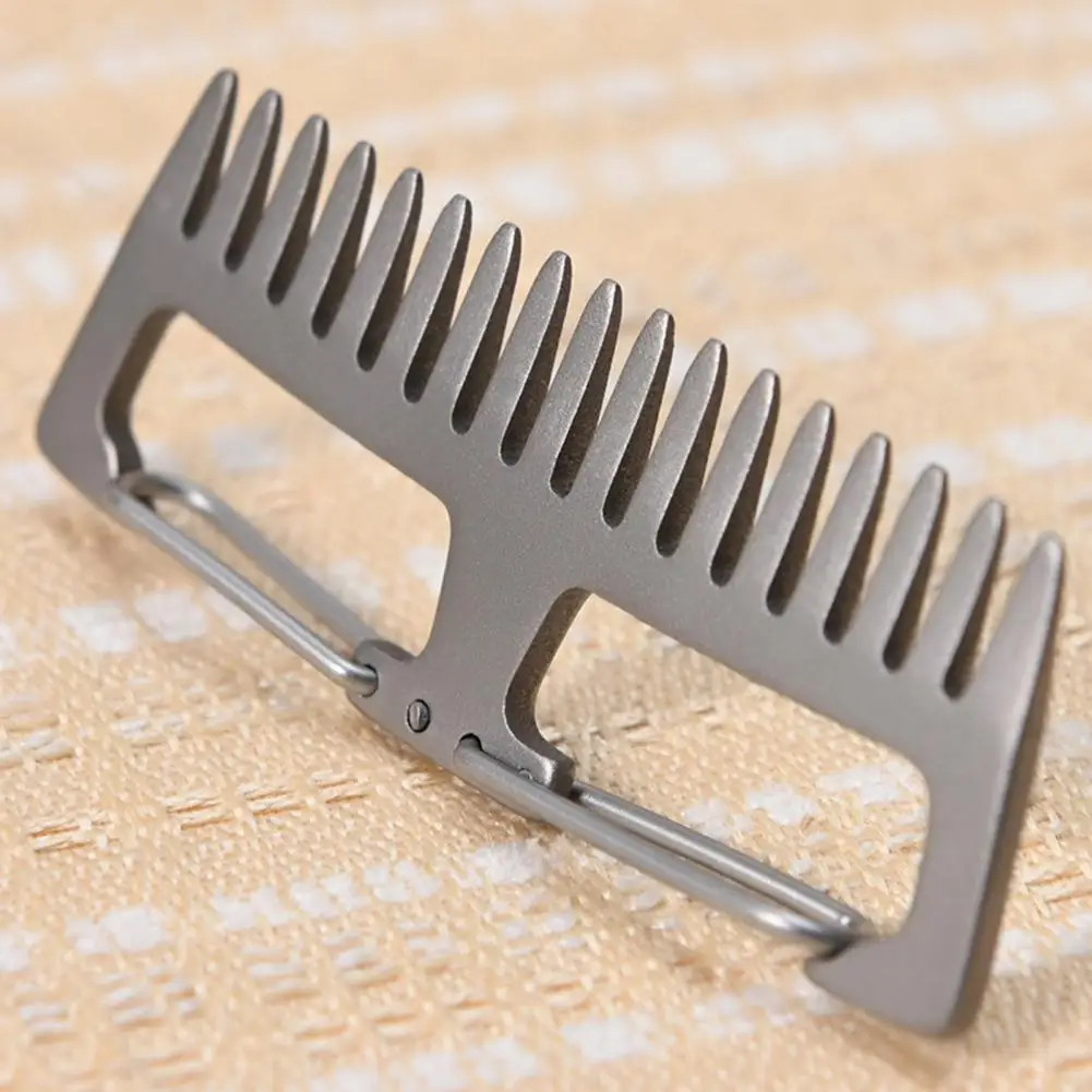 Hair-Comb-Mini-Climbing-Carabiner-Anti-static-Titanium-Portable-Hanging ...