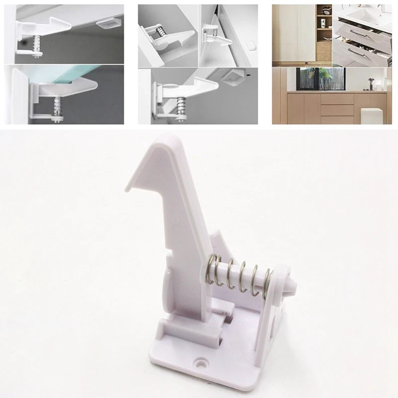 1/6pcs New Spring Safety Locks Baby Safety Cabinet Lock Children ...