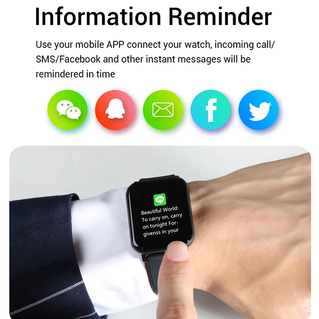 Smart Watch R7 Women Man Heart Rate Blood Oxygen Pressure Bracelet IP67 ...