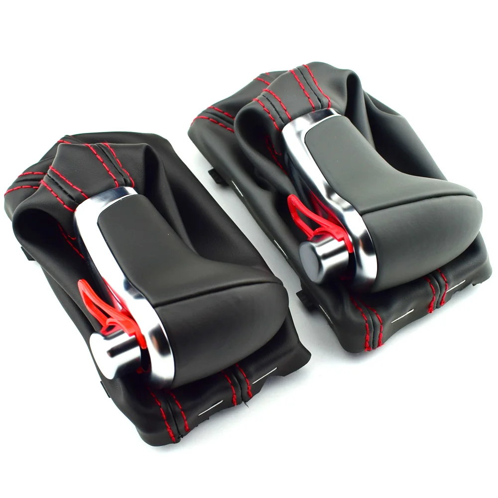 Car Leather Chrome Gear Shift Knob Shift Knobs For Audi A6 A7 A3 A4 A5 ...