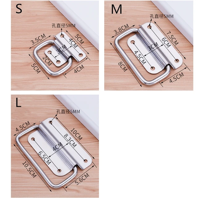 Carry Handle 2-Pack Spring Loaded Folding Handles - 100mm Heavy Duty ...