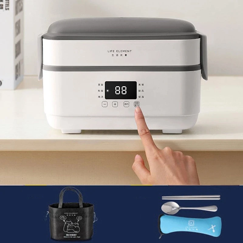 220V Multifunction Electric Lunch Box Double Stainless Steel Liner ...