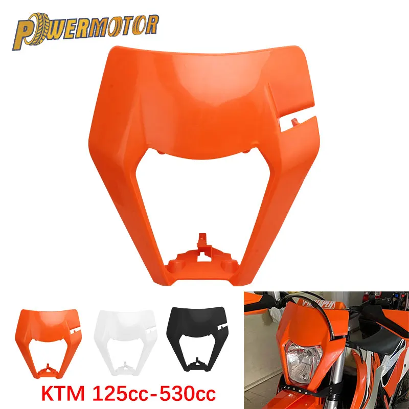Universal Motorcycle Headlight Headlamp Plastic Mask For KTM SX XC SXF ...