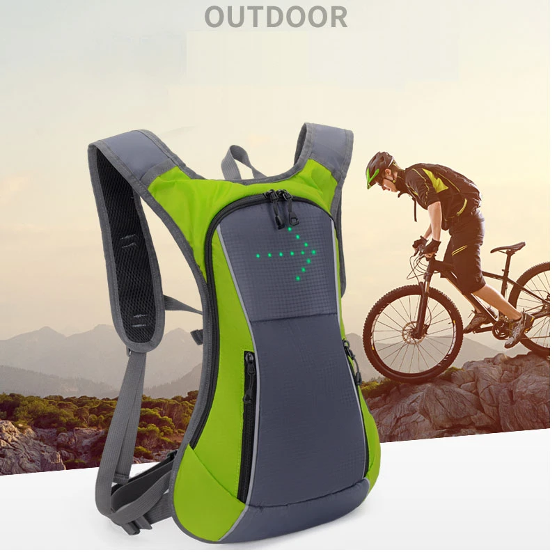Cycling Vest Usb Rechargeable Reflective Bike Backpack With Led ...