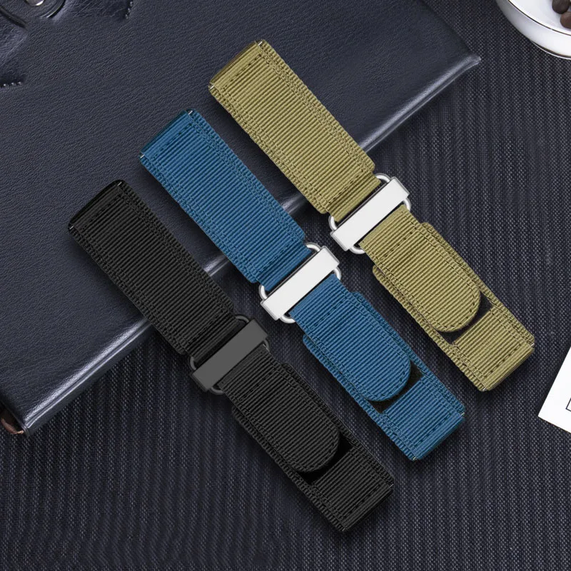For-Seiko-Diesel-NATO-strap-Black-blue-army-green-nylon-watchband-22mm ...