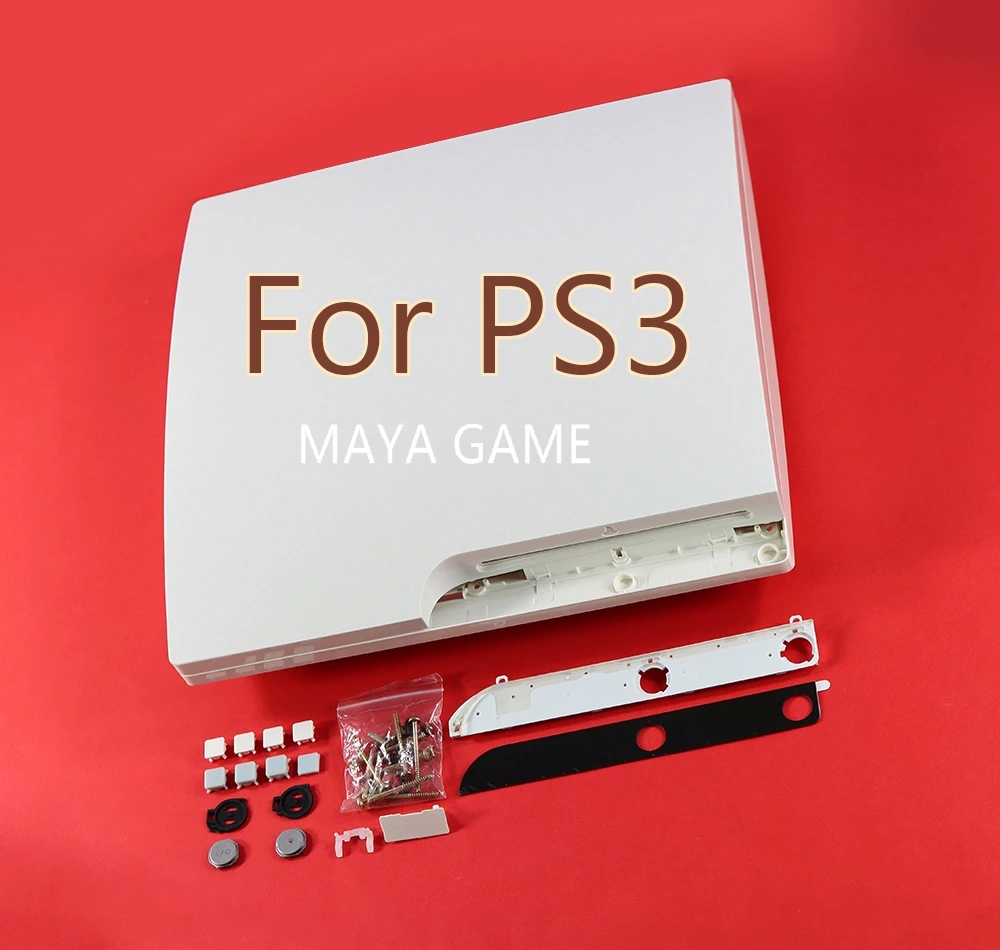 For playstation 3 PS3 Slim White Full Housing Shell Case for PS3 Slim ...