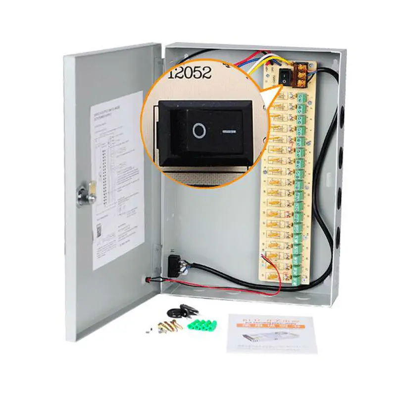 5v 12v 24v 2a Dc Power Distribution 9/18/20 Ch Pcb Board 2a Fuse ...