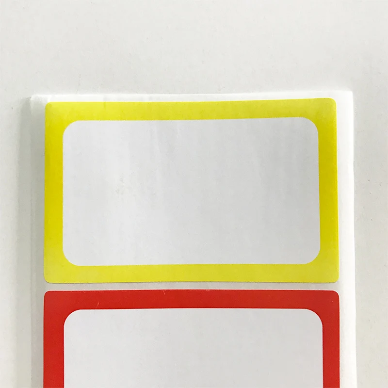 Colorful Plain Name Tag Stickers Peel and Stick Name Badges Border Name ...