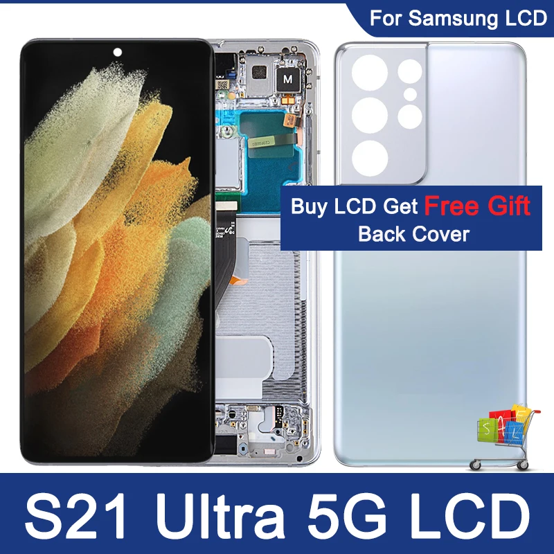 Novo original 6.8 lcd lcd lcd para samsung galaxy s21 ultra 5g g998 ...