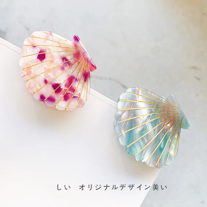 Grampo de cabelo da concha do acetato, coreano, doce, menina, joias de ...