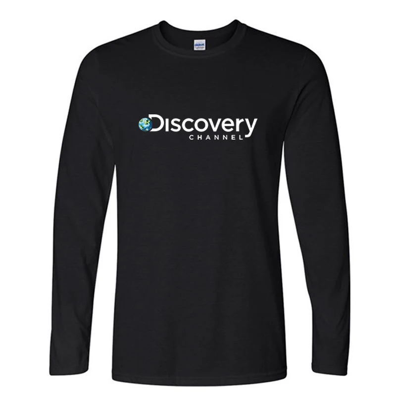 Discovery Channel Long Sleeve T Shirt Men T-shirt Cotton Mans Tshirt ...