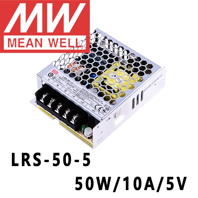 Mean Well LRS 50 5 meanwell 5VDC/10A/50W Single Output Switching Power Supply online store ...