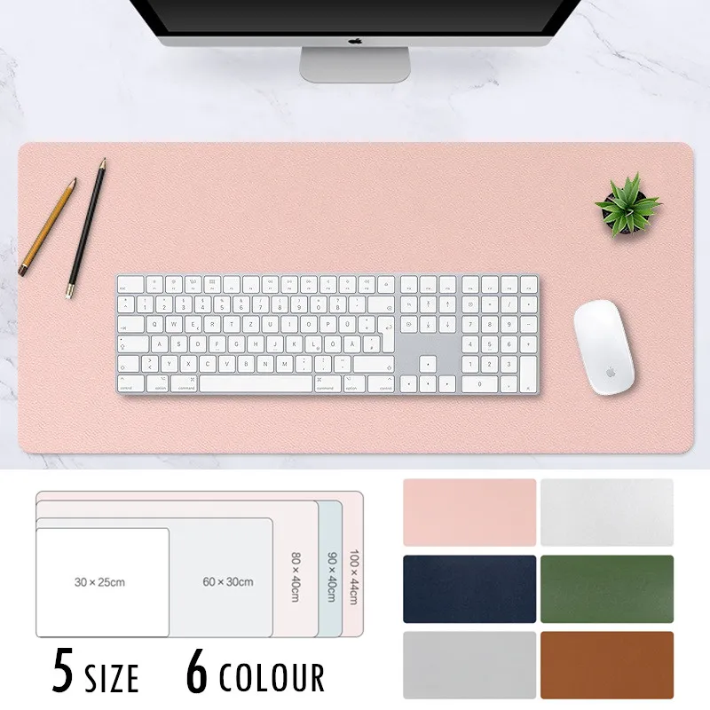 Double-side Portable Large Mouse Pad Waterproof Leather Suede Desk Mat ...