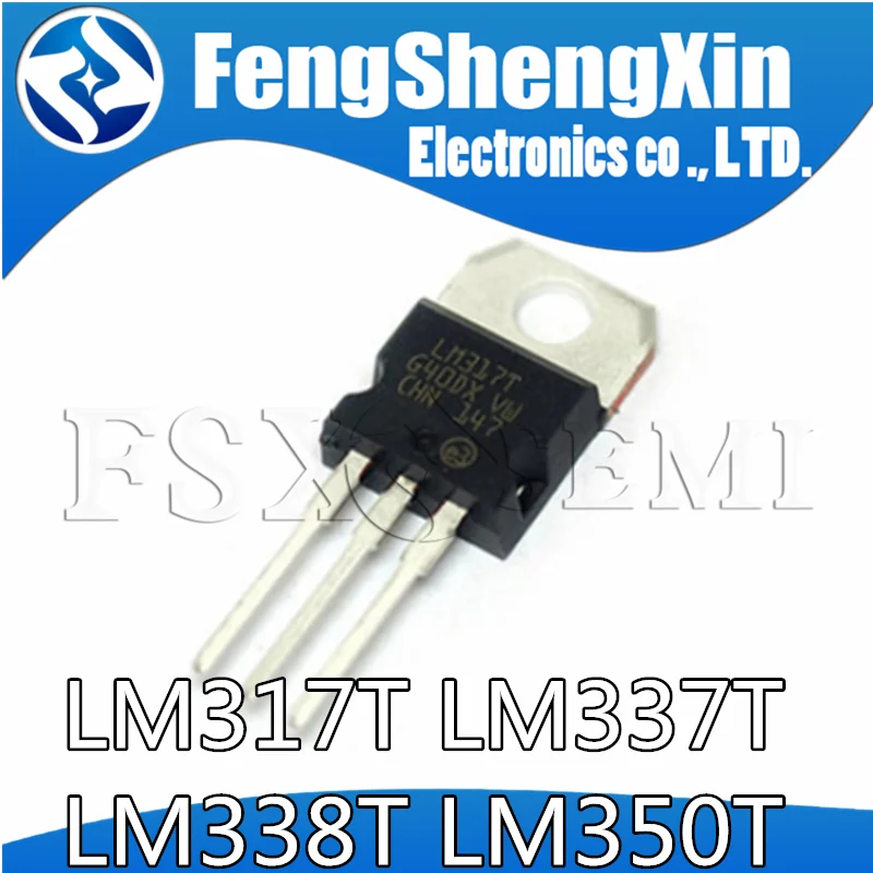 10pcs/lot LM317T LM337T LM338T LM350T TO220 Voltage Regulator IC TO 220 ...