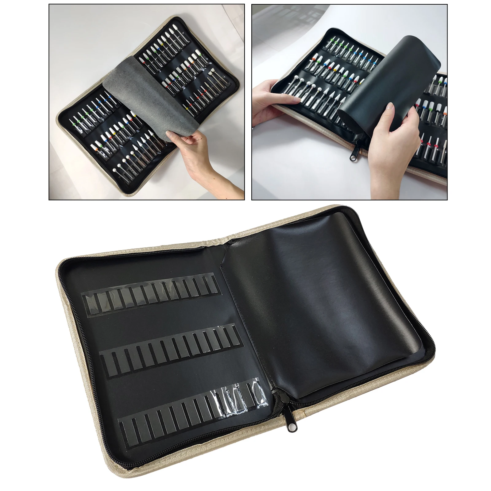 Foldable-Nail-Drill-Bits-Holder-Storage-Case-Easy-Carry-Compact ...