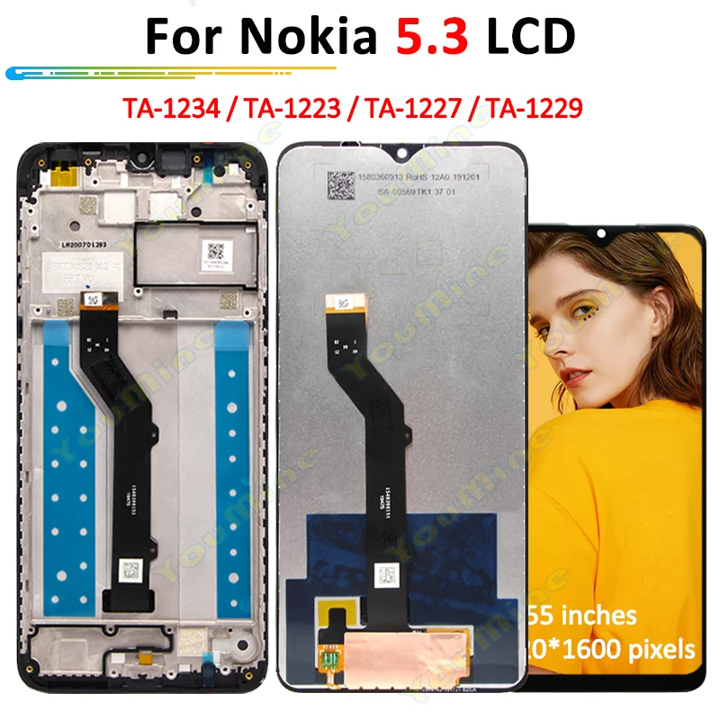 6-55-ORIGINAL-for-Nokia-5-3-LCD-TA-1234-Display-Touch-Screen ...
