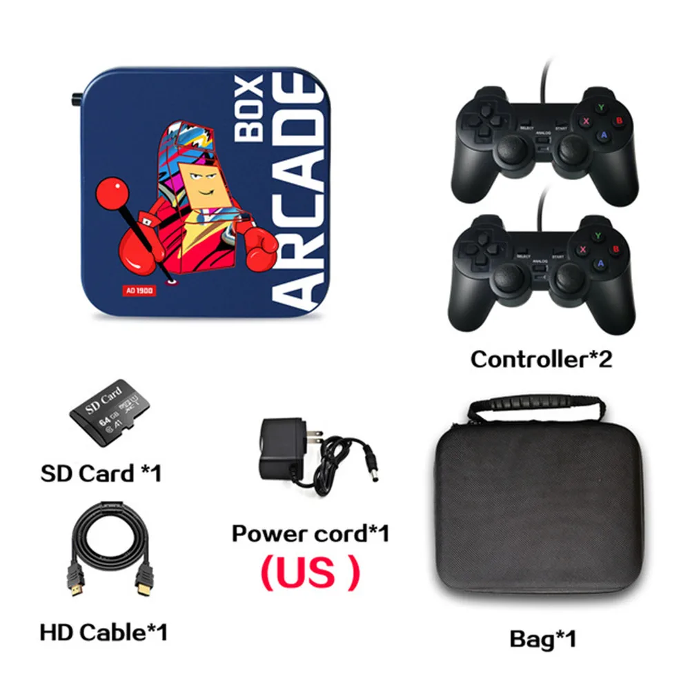 NEW Arcade Box Game Console for PS1 DC N64 256GB Classic Retro 50000
