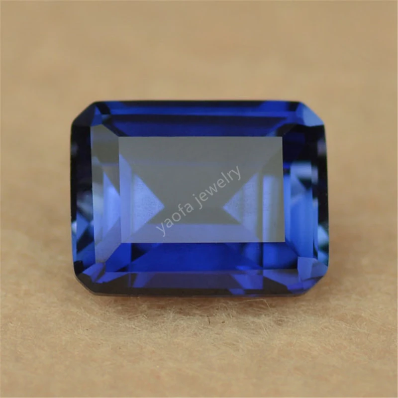 Size 4x6~15x20mm 8A 34# Synthetic Dark Blue Corundum Stone Rectangle ...