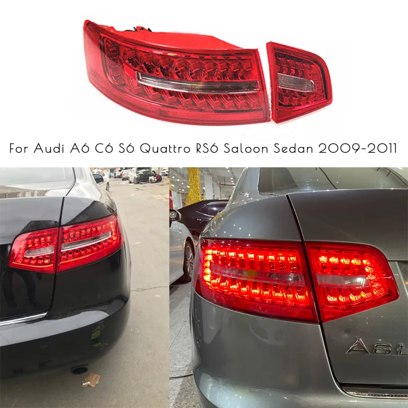 Rear Tail Light For Audi A6 C6 S6 Quattro RS6 Saloon Sedan 2009-2011 ...