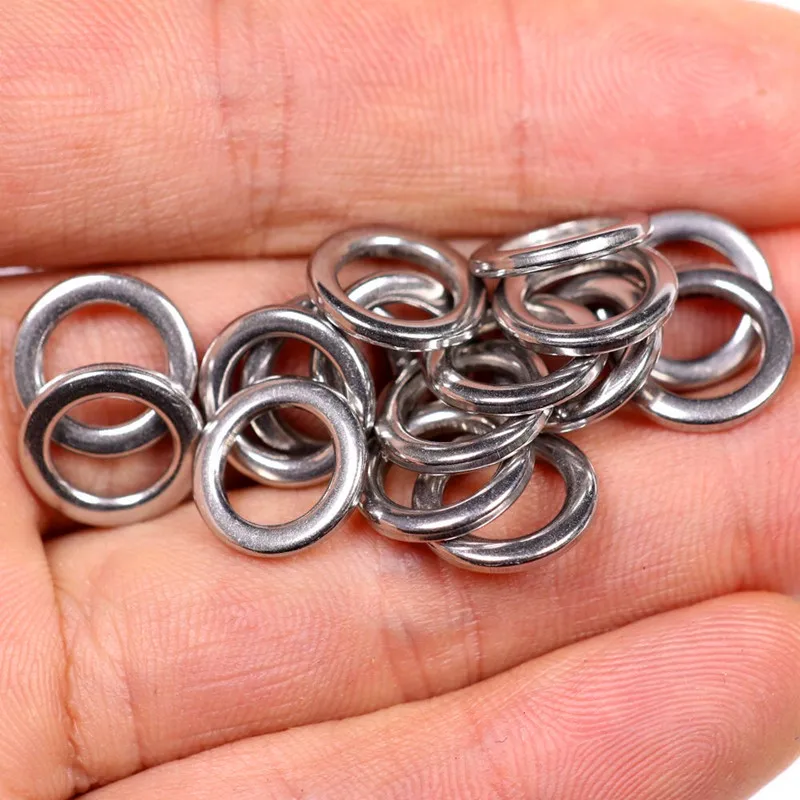 High quality solid ring 304 stainless steel iron plate fishing ring ...
