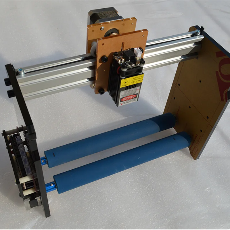 Nuevo DIY 2000/3000/5500/7500/10000mw cilindro columna Mini máquina de grabado láser CNC madera ...