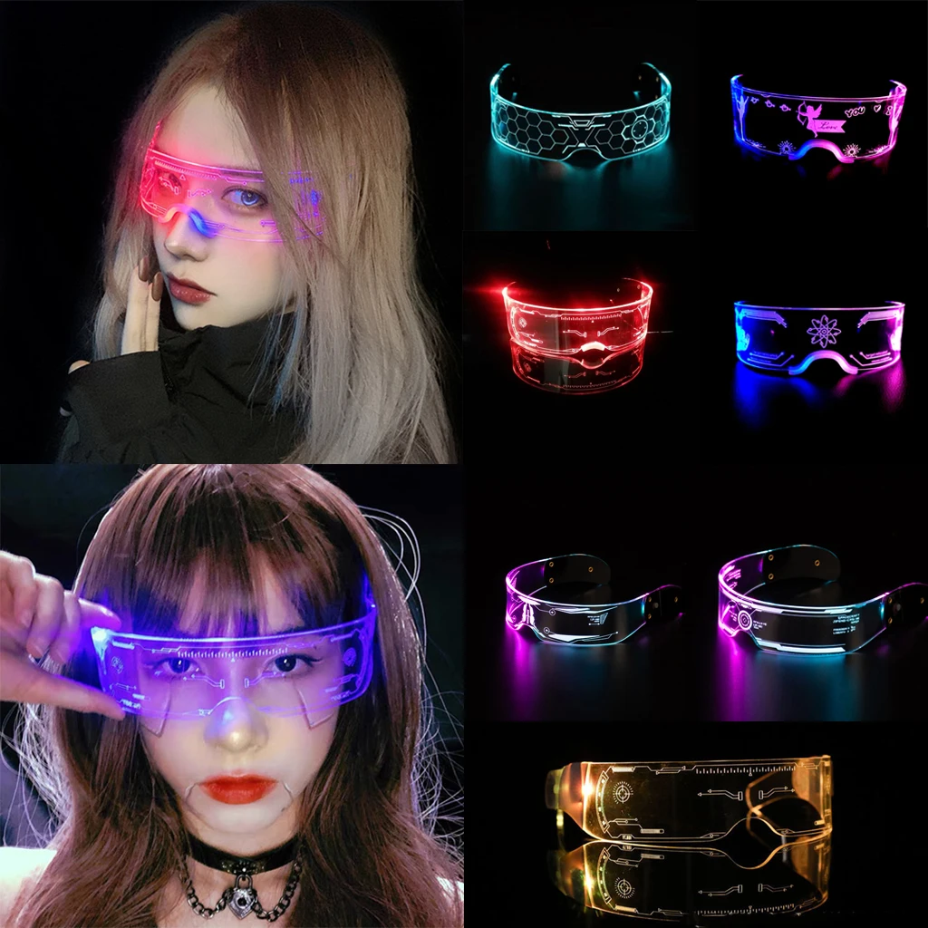 Festival Glow Glasses Led Party | Glasses Flashing Party | Neon Light ...