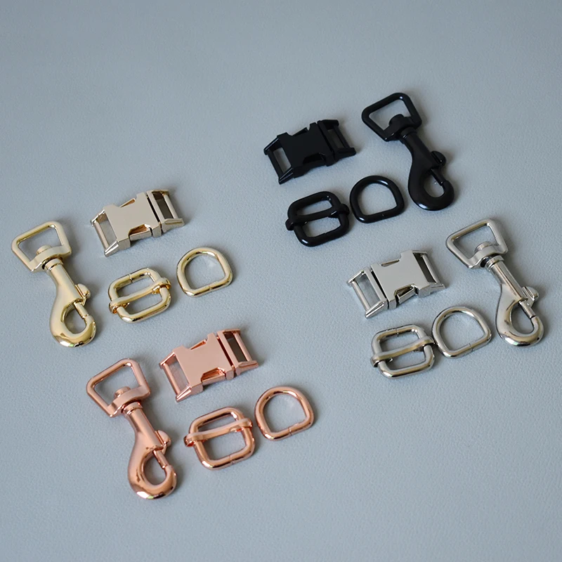 20 Sets 15mm Metal Buckle+adjust Buckle+d Ring+dog Clasp Plated Metal ...