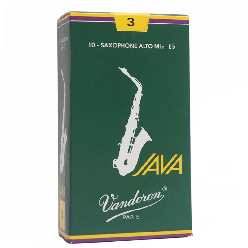 Cañas de saxofón alto de Java Eb, caja verde Vandoren de Francia