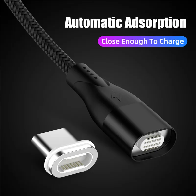3A Магнитный кабель Micro USB для быстрой зарядки type C usb-кабель для ...