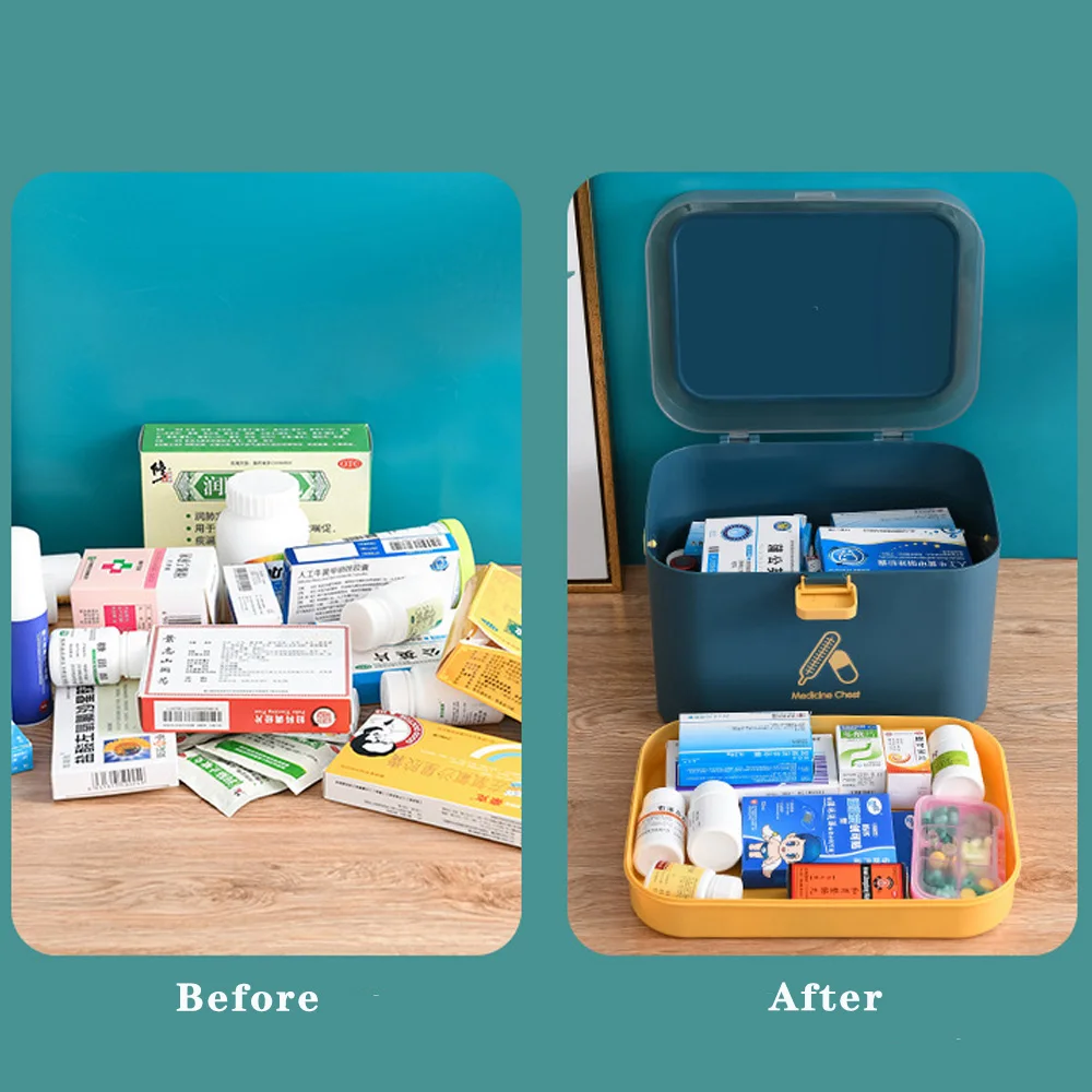 Pilulier,Boîte à pilules de premiers secours, boîte à médicaments ...