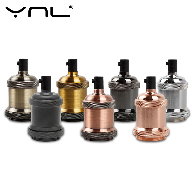 E27 Lamp Holder Vintage E26 Edison Bulb Base Screw Bulb Base Aluminum ...