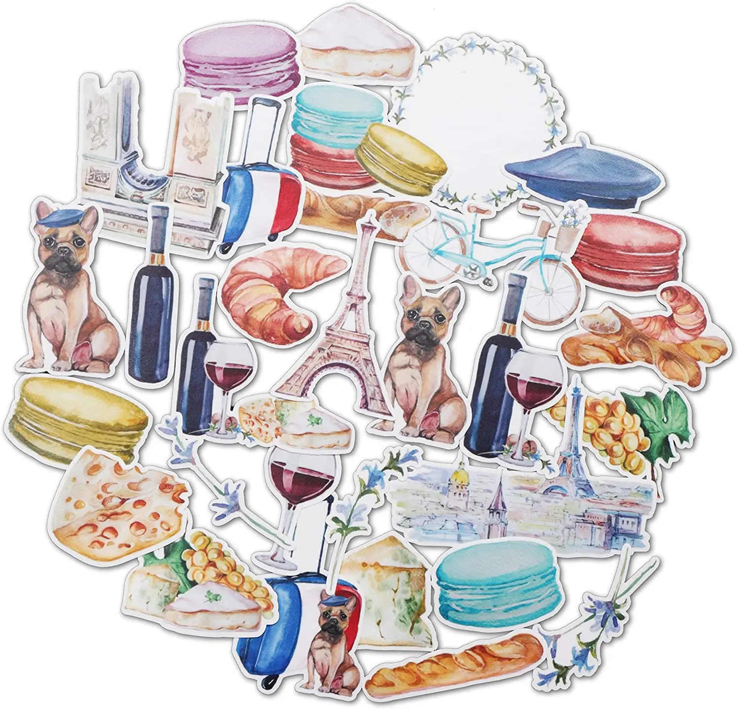 31Pcs Romantic France Travel Stickers Cute and Small Aesthetic ...
