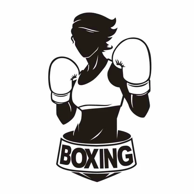 Women Boxing Clipart