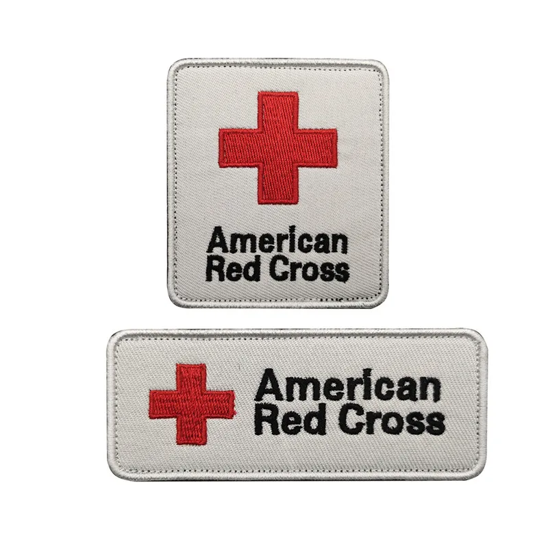 American-Red-Cross-Embroidery-First-Aid-MED-Medic-Rescue-Patch-USA ...