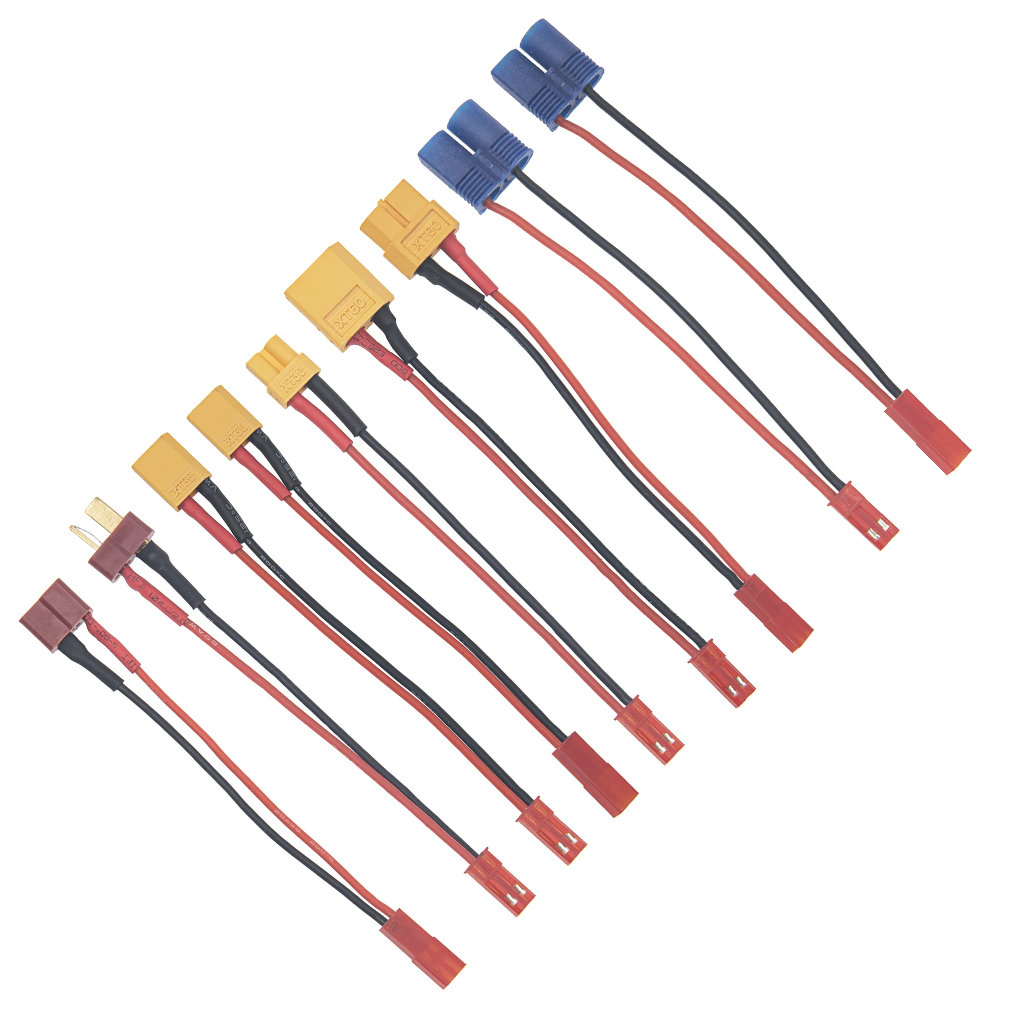 20AWG JST Adapter Deans T XT30 XT60 EC3 Male Female to JST Plug ...