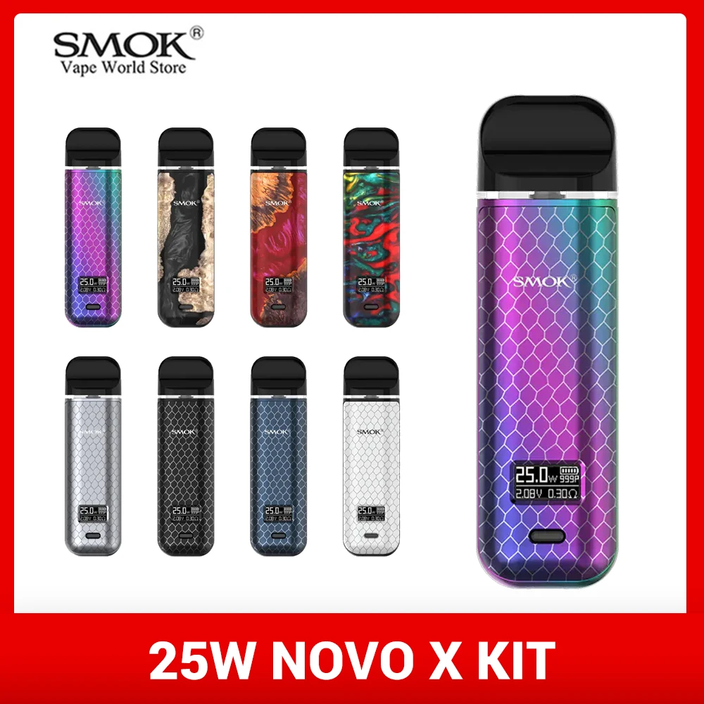 Vape-SMOK-NOVO-X-Kit-Box-Mod-800mah-Battery-Electronic-Cigarette-2ml ...