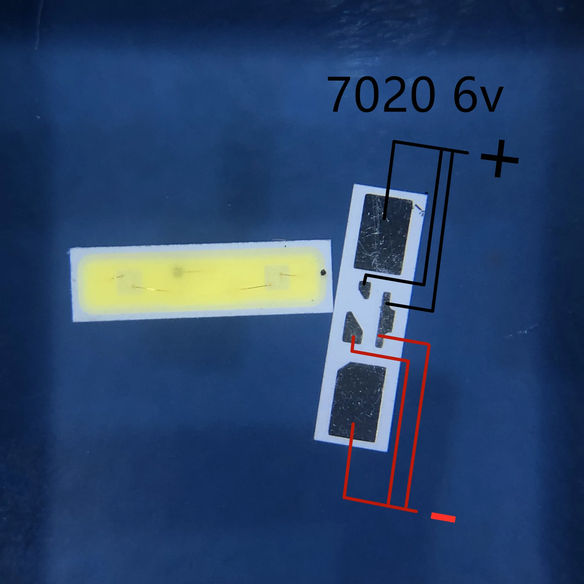 500pc SMD LED 6V 1W 콜드 화이트 7020 LED 다이오드 LCD 백라이트 조명, 텔레비전 백라이트 백라이트 LED TV 백라이트
